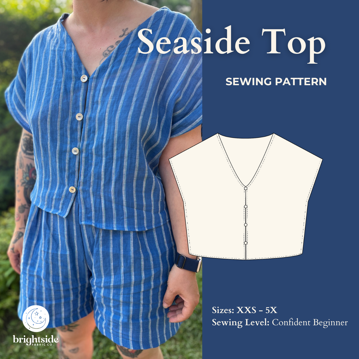 Seaside Top Sewing Pattern – Brightside Fabric Co
