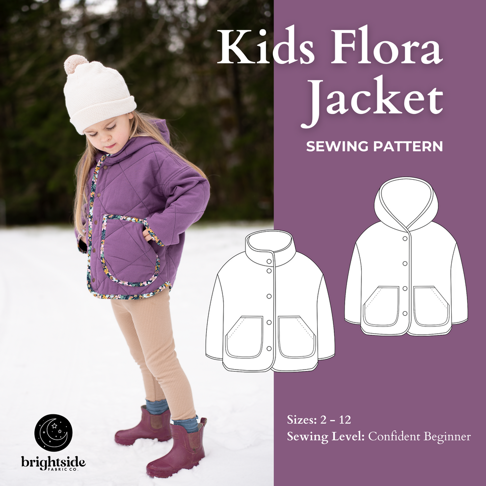 Kids Flora Jacket Sewing Pattern – Brightside Fabric Co